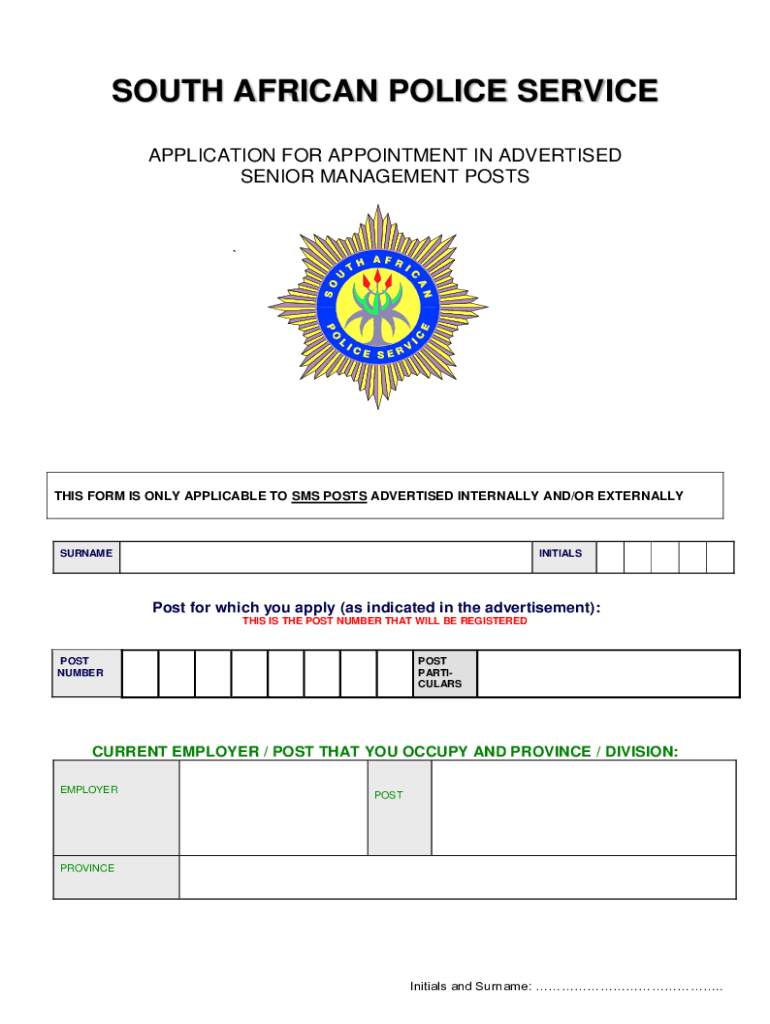 Fillable Online admalic.co.zapolice-saps-vacanciesSA Police SAPS ...