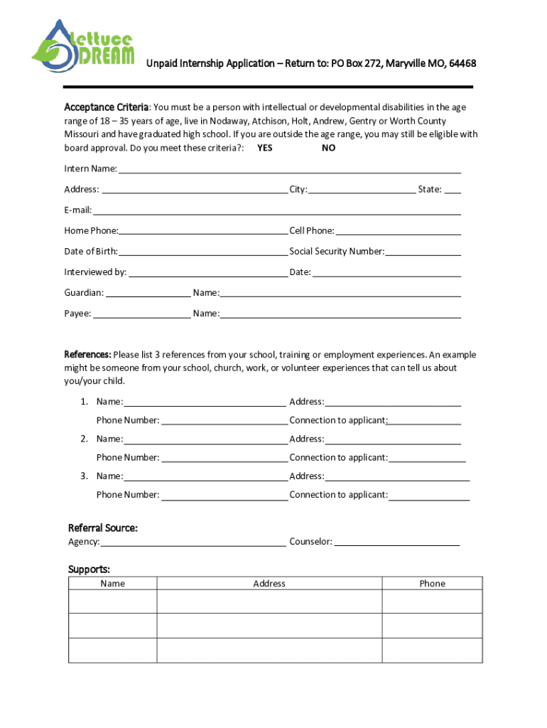 Fillable Online www.pdffiller.com410564285-UnpaidInternshipFillable Online Unpaid Internship ...