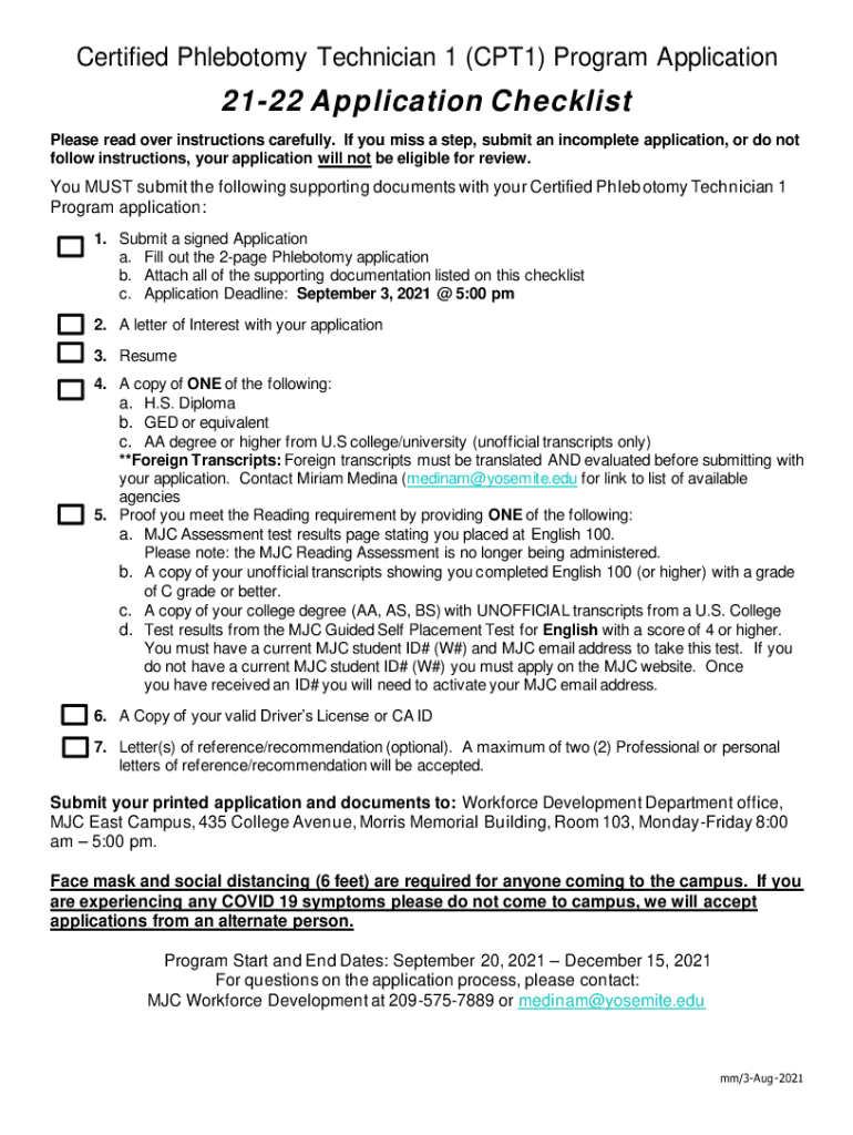 Fillable Online www.cdph.ca.govProgramsOSPHLDPhlebotomy Technician I ...