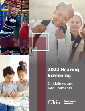 Fillable Online odh ohio Hearing Screening Guidelines - New York State ...