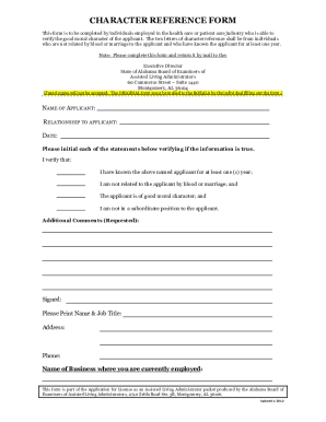 Fillable Online How to Write a Character Reference for a Friend ...