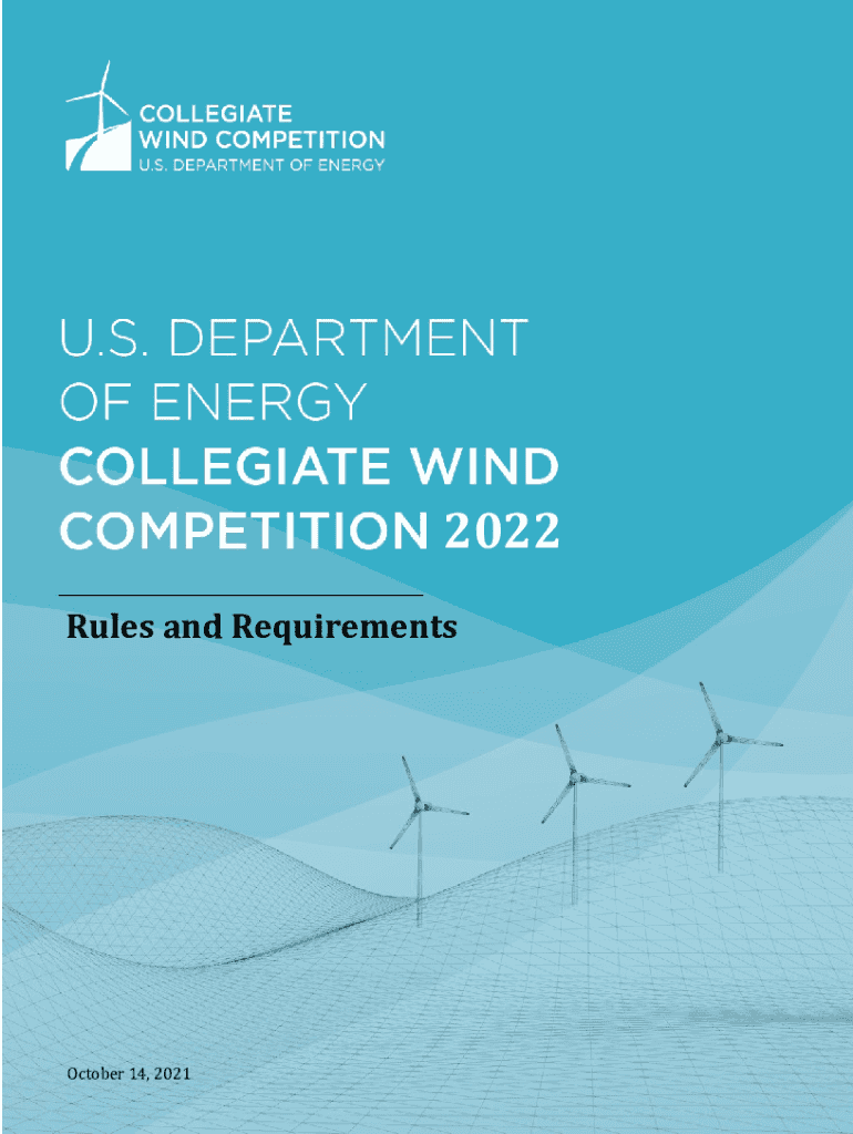Fillable Online About the Collegiate Wind CompetitionDepartment of ...