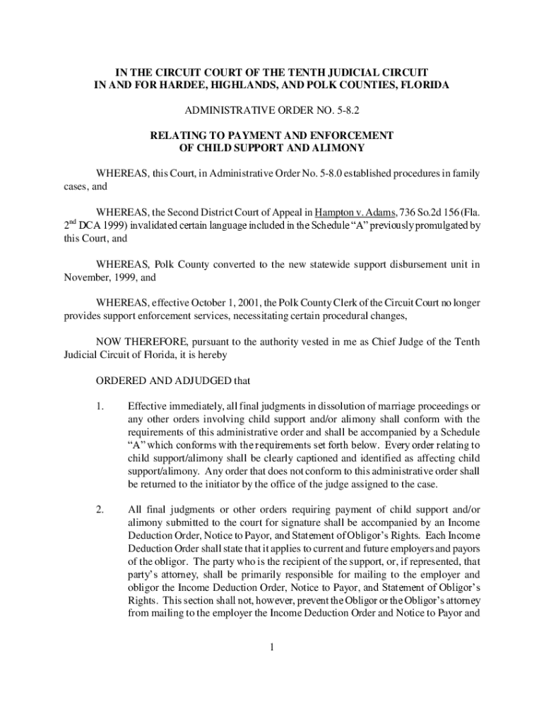 Fillable Online Circuit Judges 10th Judicial Circuit Court Fax Email ...