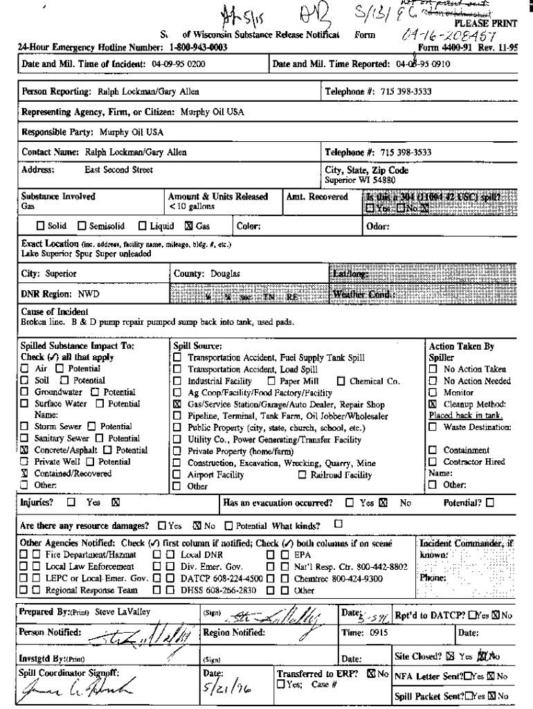 Fillable Online dnr wi Incident Ticket Due Date Field does not match ...