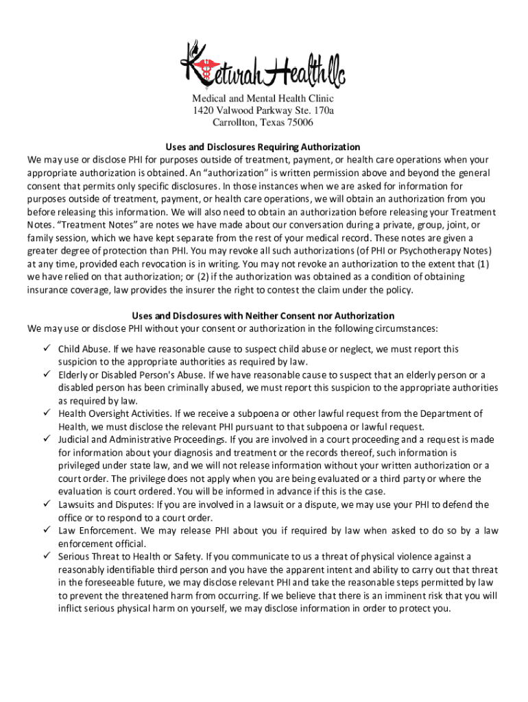 Fillable Online www.keturah-hms.com03uses-and-disclosuresUses and ...