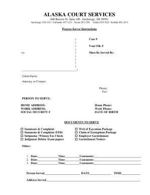 Fillable Online Alaska Court Services 600 Barrow St Ste 100 Anchorage ...