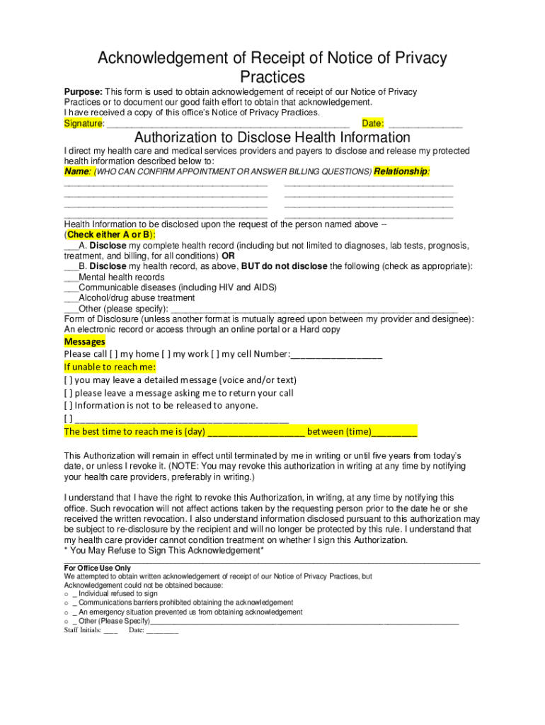 Fillable Online www.bertmoffitt.comdocsReceipt of privacy ...