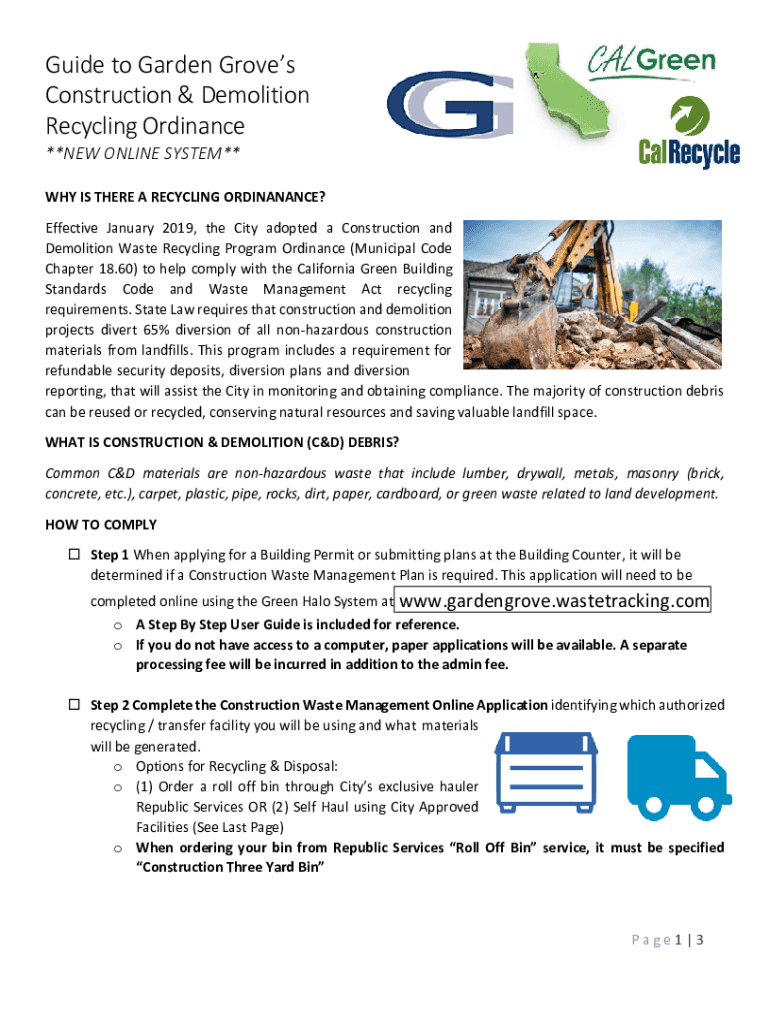 Fillable Online dpw.lacounty.govepdCDCONSTRUCTION AND DEMOLITION DEBRIS ...