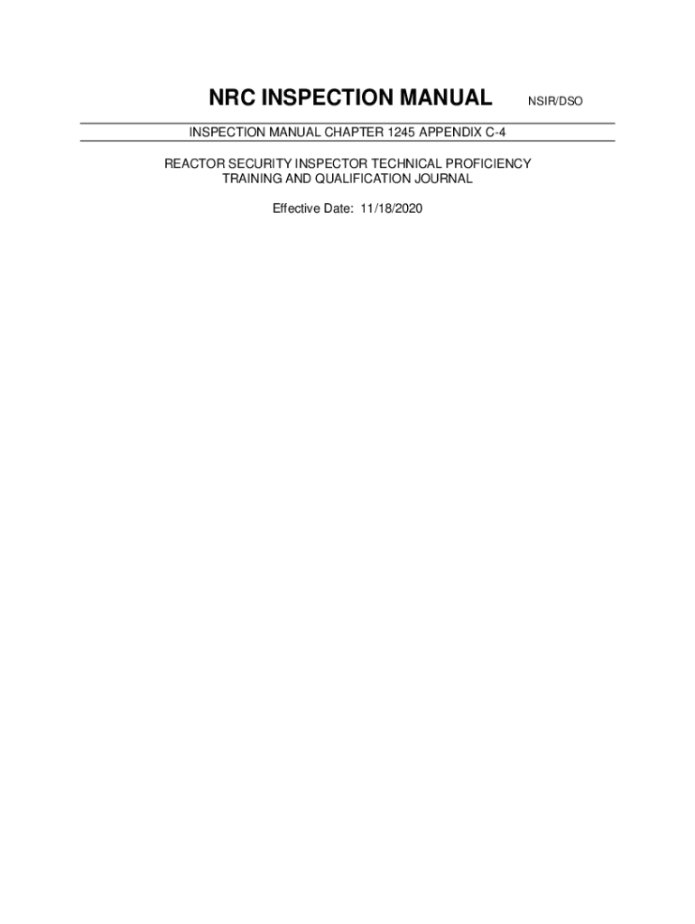 Fillable Online www.nrc.govdocsML1707NRC INSPECTION MANUAL - NRC: Home ...
