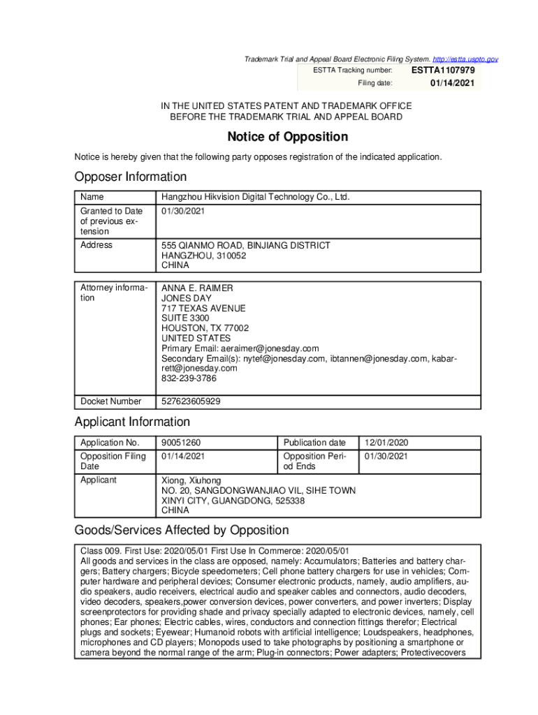 Fillable Online ESTTA Tracking number: ESTTA1174952 11 ... - ttabvue ...