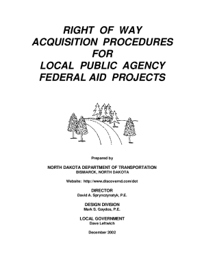 Fillable Online Right of Way Acquisition Procedures for Local Public ...