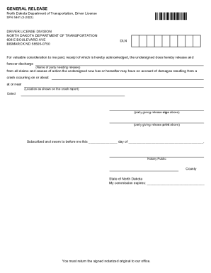 Fillable Online www.dot.nd.govformssfn02254TEMPORARY RESTRICTED LICENSE ...