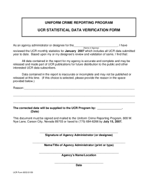 Fillable Online Fillable Online Uniform Crime Reporting - Crime in ...