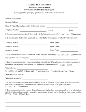 Fillable Online inside.tamuc.eduresearchdocumentsSUBRECIPIENT COMMITMENT FORM Fax Email Print ...