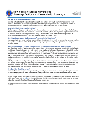 Fillable Online eutf hawaii New Health Insurance Marketplace Notice Fax ...