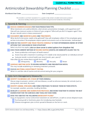 Fillable Online Antimicrobial Use Stewardship Planning Checklist. Antimicrobial Use Stewardship ...