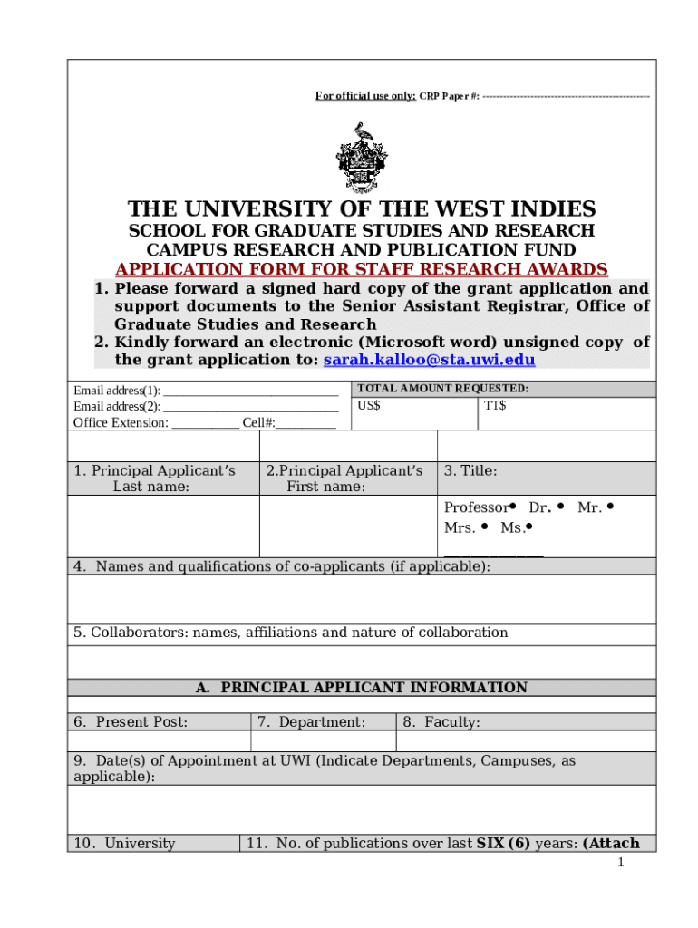 studylib.netdoc5866521Student Application - The University of the West ...