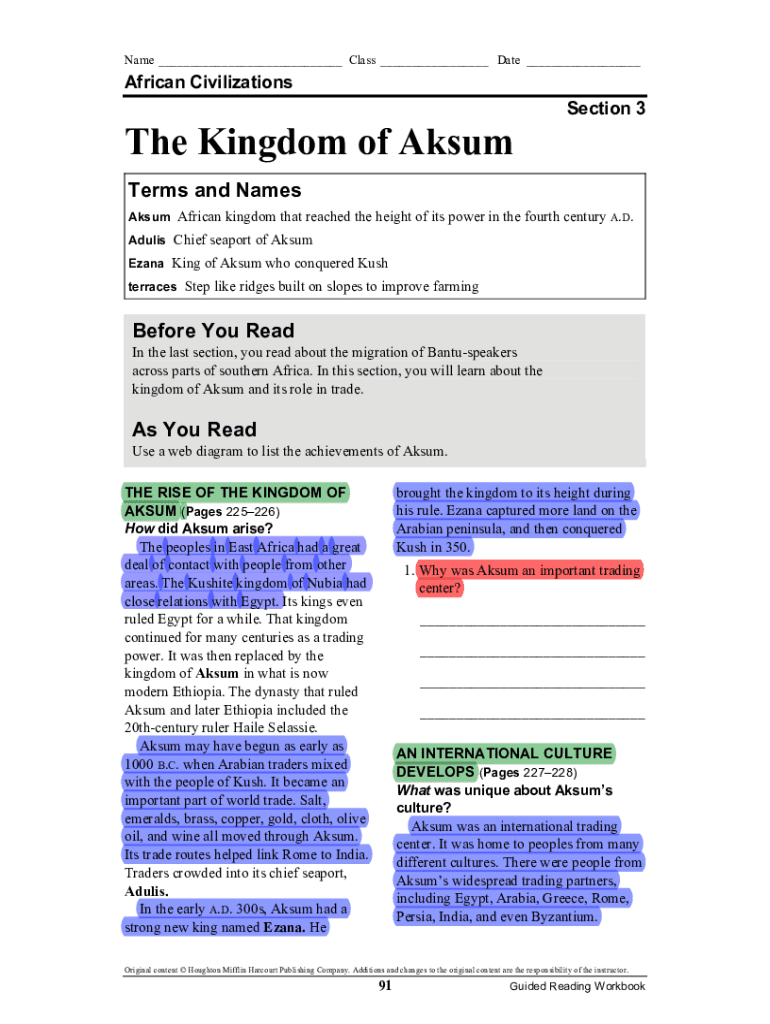 Fillable Online vdocument.inthe-kingdom-of-aksum-springfieldThe Kingdom ...