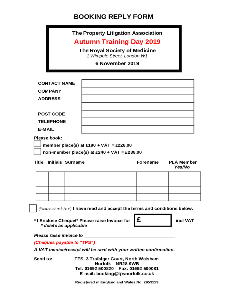 BOOKING APPLICATION Doc Template | pdfFiller