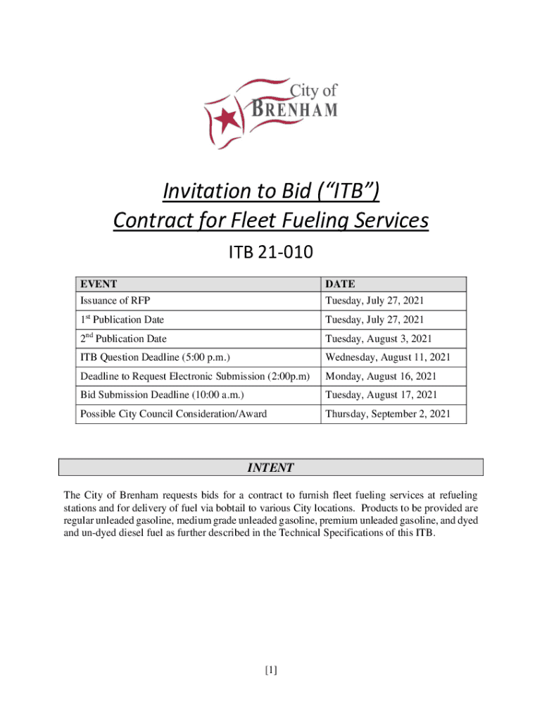 Fillable Online Invitation to Bid (ITB) Definition - What Does it Mean inInvitation to Bid (ITB ...