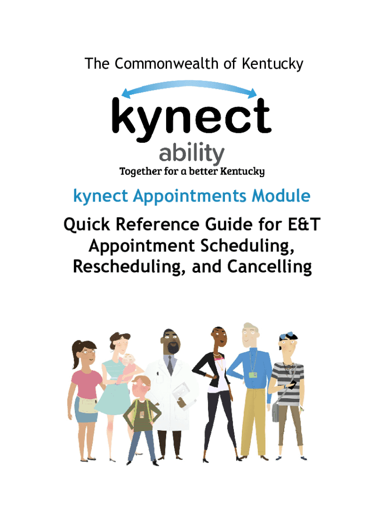 Fillable Online chfs ky kynect Appointments Module Quick Reference ...