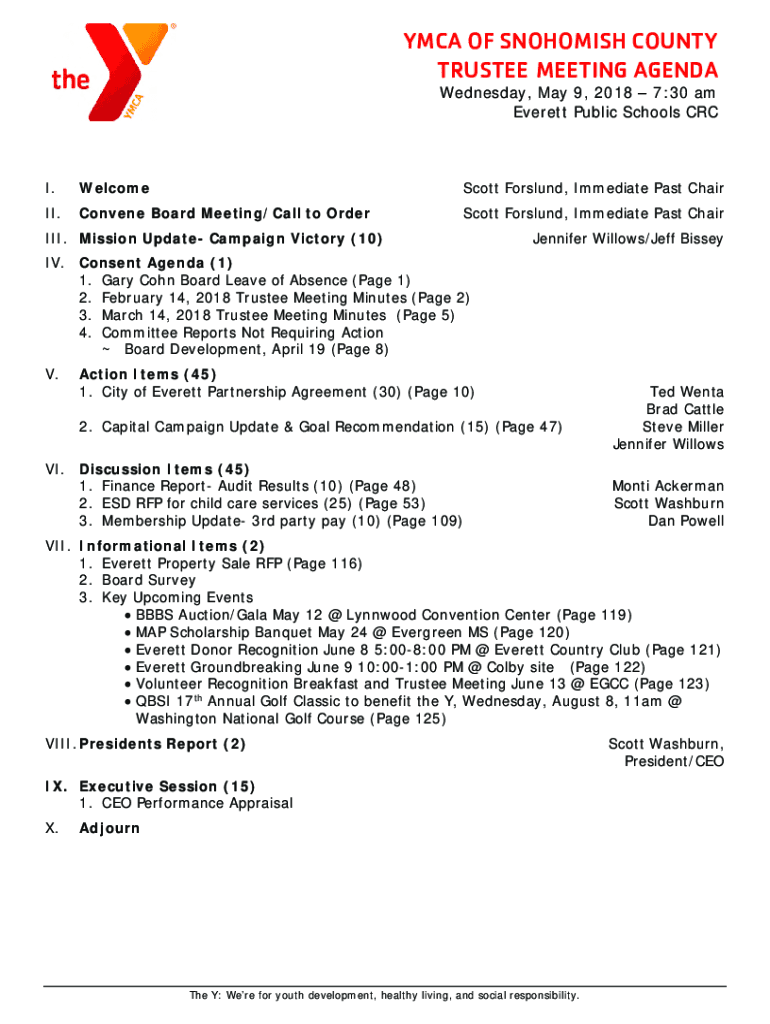 Fillable Online YMCA OF SNOHOMISH COUNTY Financial Statements For the ...