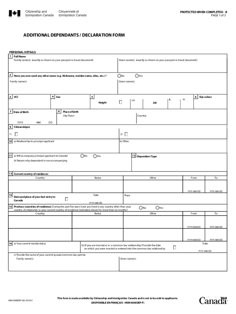 Imm 0008dep Form Fill Online Printable Fillable Blank PdfFiller