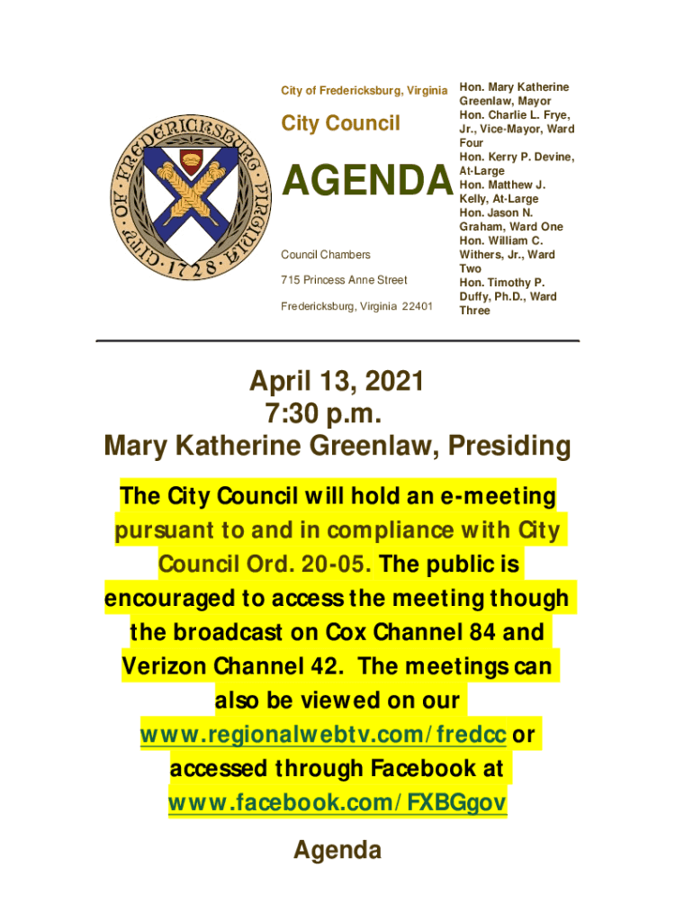 Fillable Online www.fredericksburgva.govAgendaCenterViewFileCity ...