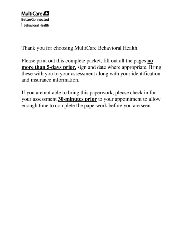 Fillable Online www.multicare.orgwp-contentuploadsThank you for ...