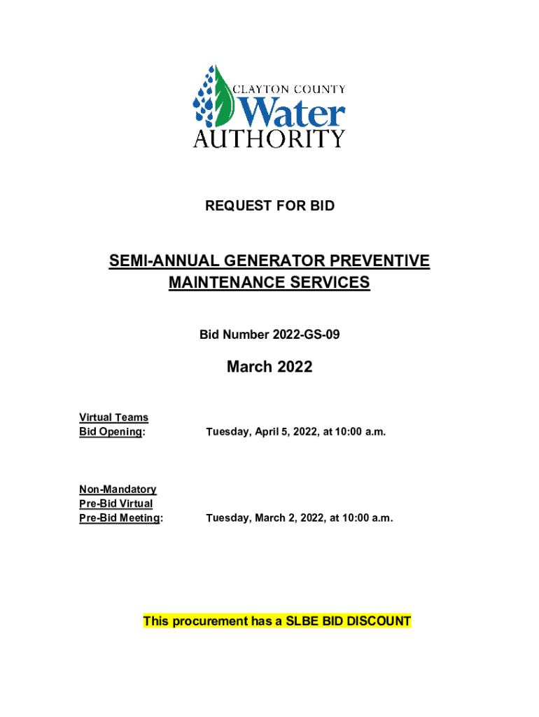 Fillable Online ssl.doas.state.ga.usPRSappbid-documentsSemi-Annual Generator Preventive ...