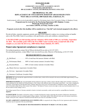 Fillable Online Bid Proposal 1091 - Invitation to Bid Fax Email Print ...