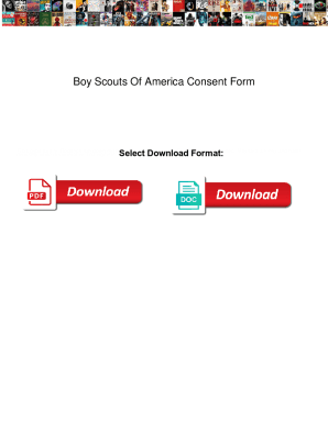 Fillable Online Boy Scouts Of America Consent Form. Boy Scouts Of ...