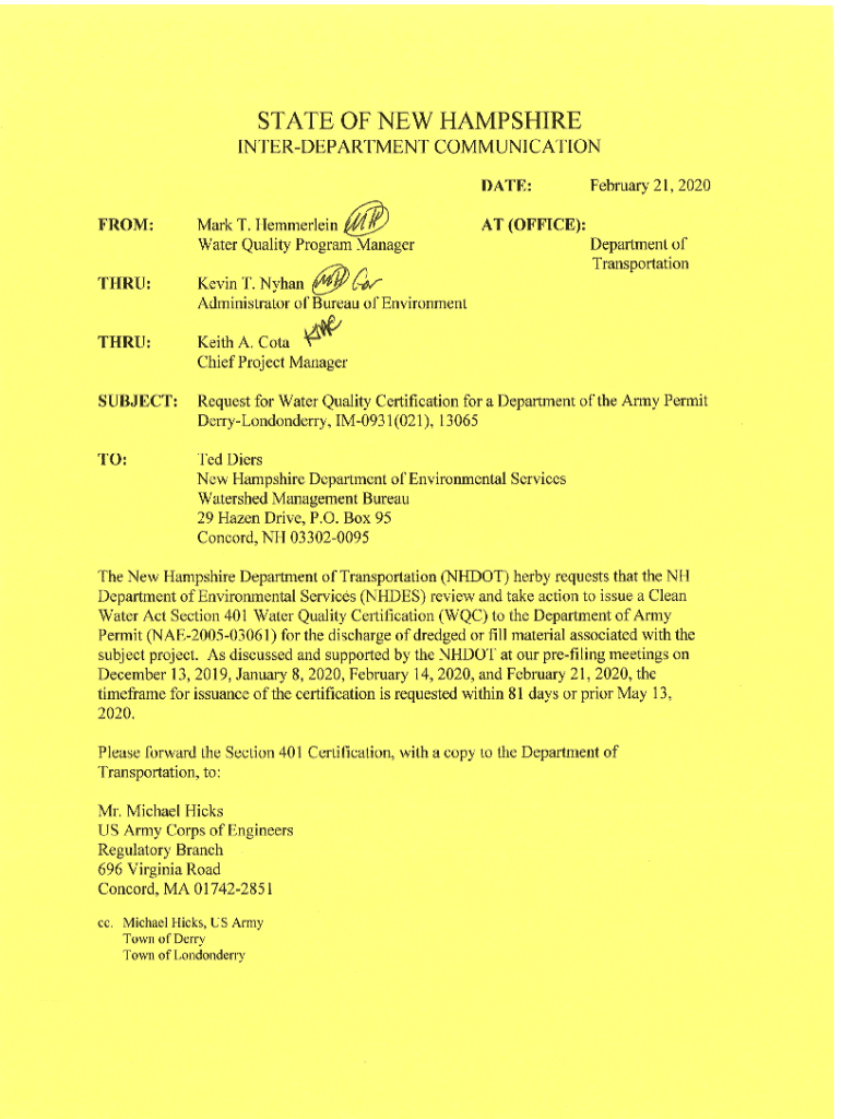 Fillable Online www.epa.govcwa-401clean-water-act-section-401Clean ...