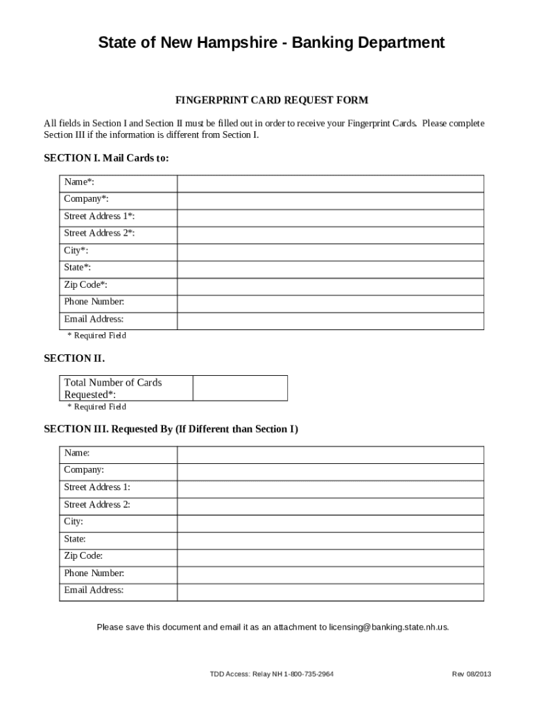 Fingerprint Card Request - business.nh.gov Doc Template | pdfFiller