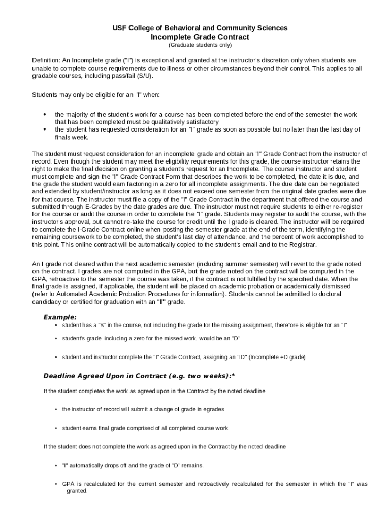 www.usf.edusgraduate-i-grade-contractUniversity of South Florida Doc ...