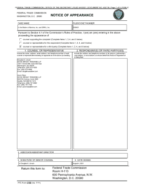 Fillable Online Notice of Appearance Filed by Third Party Counsel ...