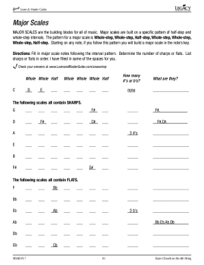 Fillable Online appliedguitartheory.comlessonsmajor-scaleMajor Scale ...