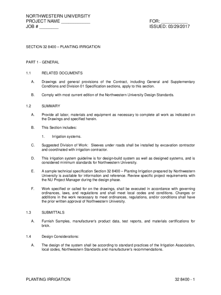 Fillable Online MASTER SPECIFICATIONS Division 25 INTEGRATED ...