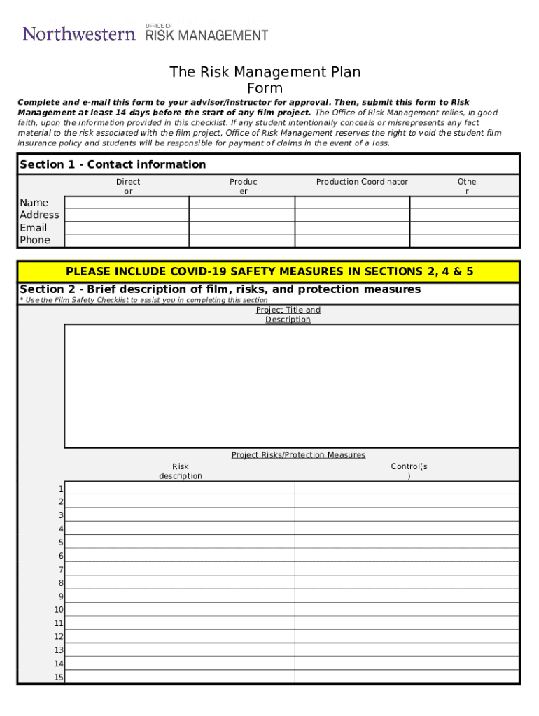 Risk Management Plan Template - Centers for Disease ... Doc Template ...