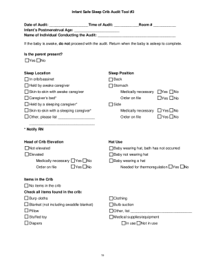 Fillable Online Safe sleep education audit form - oklahoma.gov Fax ...