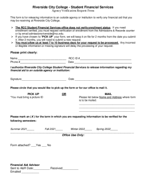 Fillable Online Riverside Community College - Student Financial ...