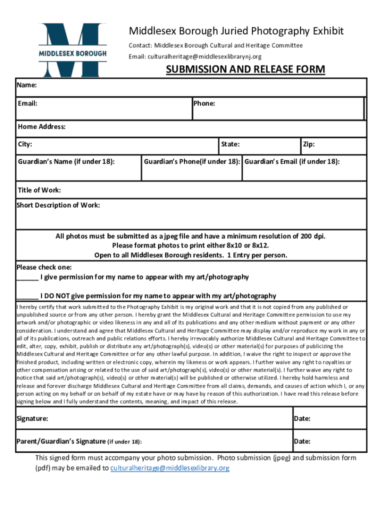 Fillable Online submission-release-form-photography-exhibition.docx Fax ...