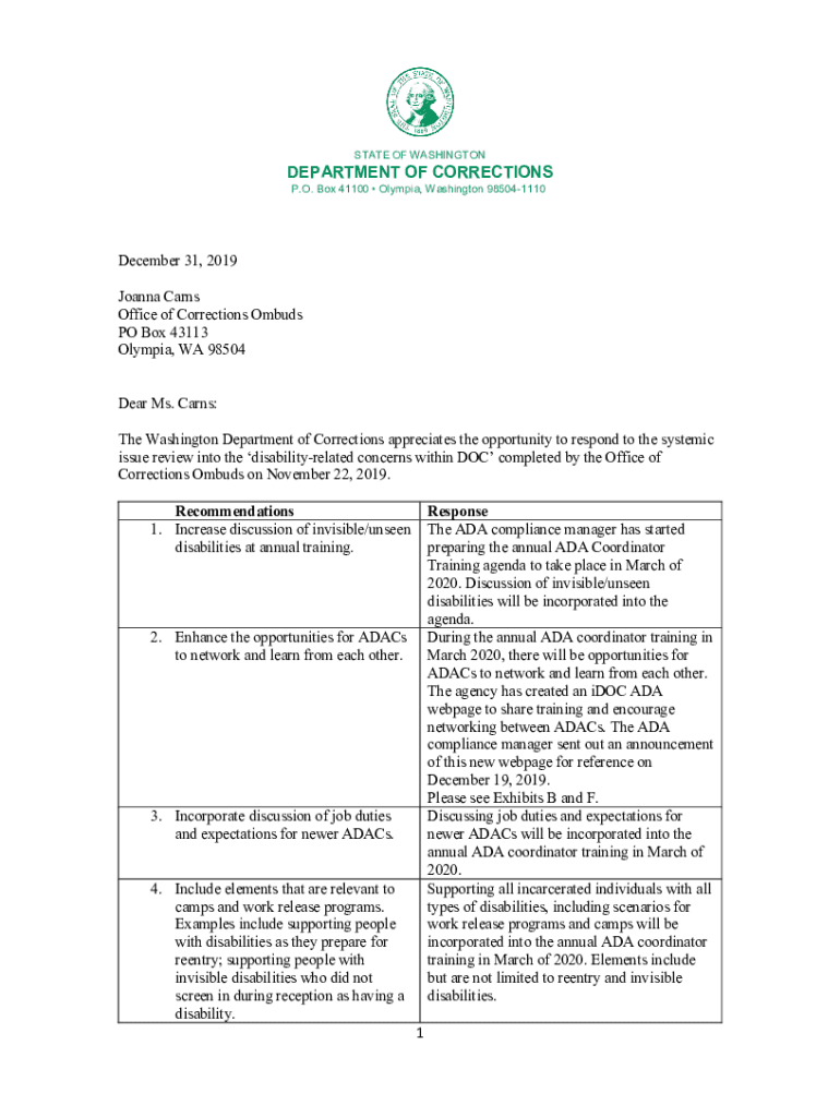 Fillable Online doc.wa.govinformationpoliciesSTATE OF WASHINGTON ...