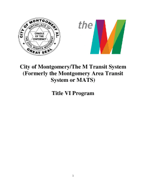 Fillable Online City of Montgomery dba The M (Montgomery Area Transit ...