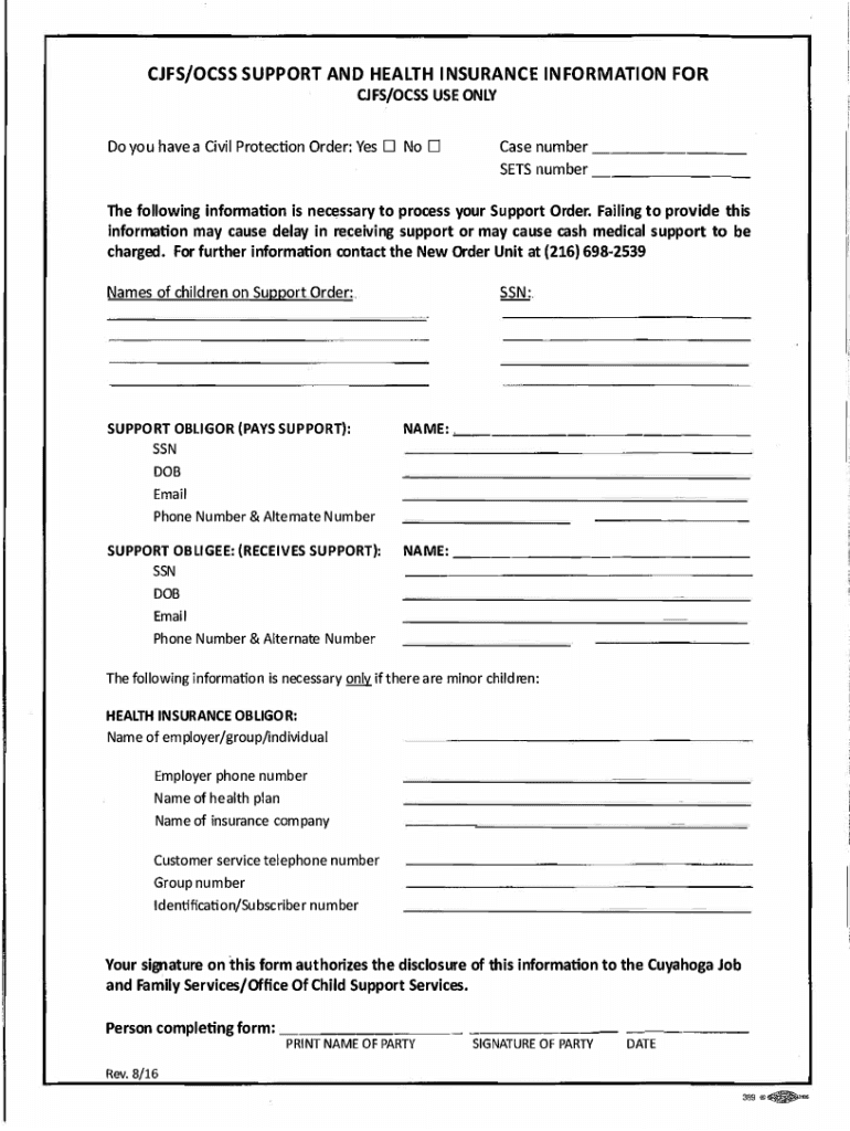 Fillable Online domestic cuyahogacounty jfs.ohio.govOcsOffice of Child ...