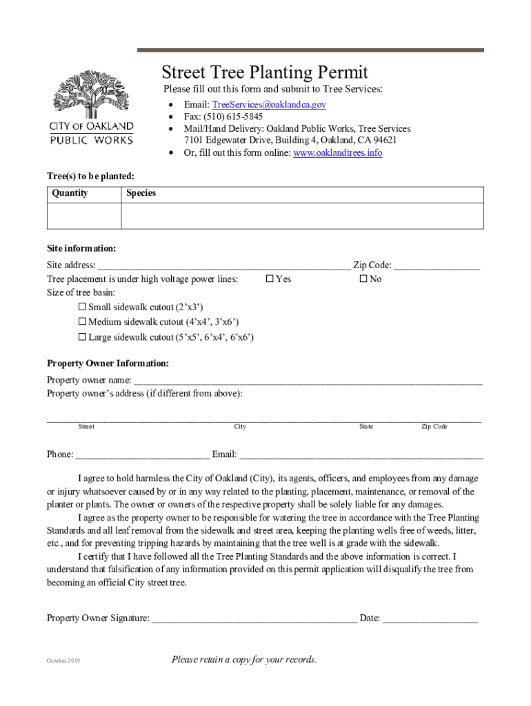 Fillable Online Street Tree Planting Standards for New York CityStreet ...