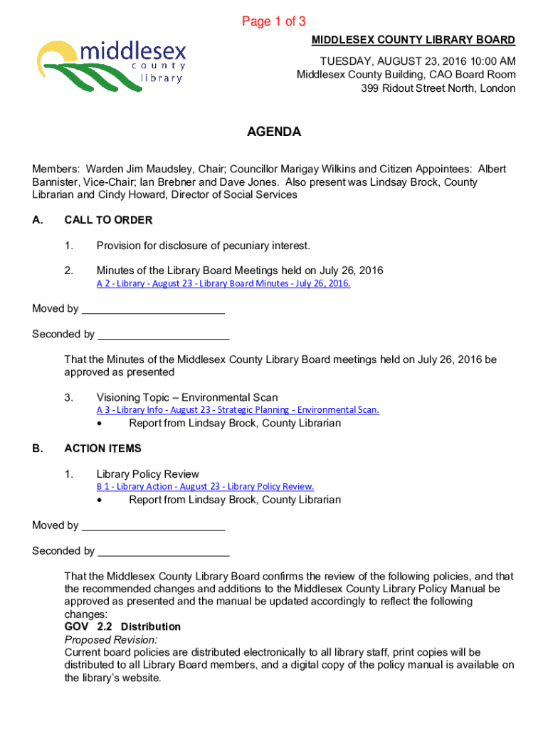 Fillable Online egenda.middlesex.ca files agendasPage 1 of 3 AGENDA ...