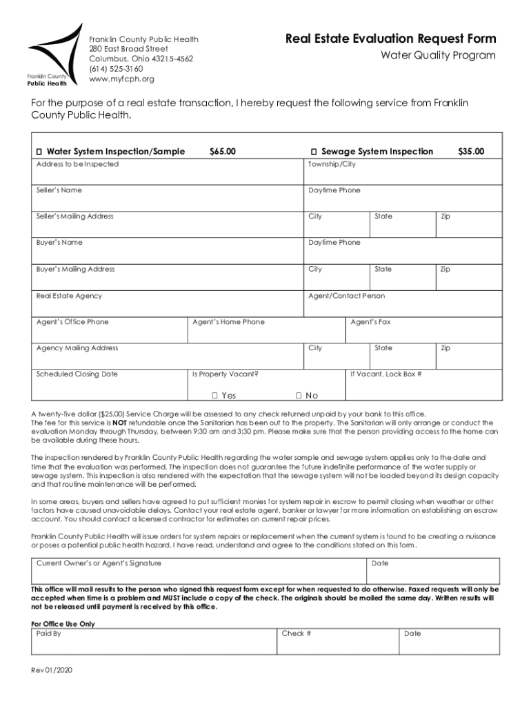 Fillable Online myfcph.orgwp-contentuploadsReal Estate Evaluation ...