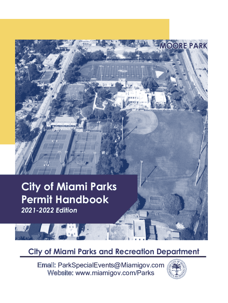 Fillable Online City of Miami Parks Permit Handbook. City of Miami ...