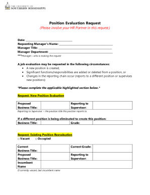 Fillable Online POSITION REQUEST/STAFF JUSTIFICATION FORMHow To Write a ...